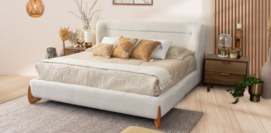 Cama King Size Renata Beige