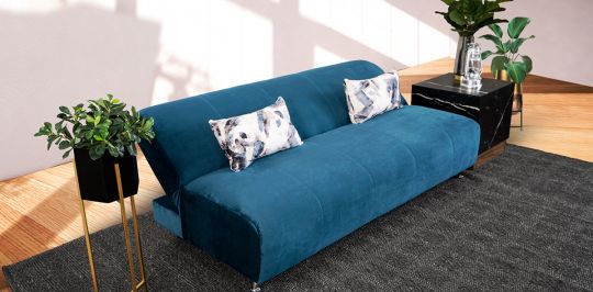 Sofá Cama Aster Azul Petróleo