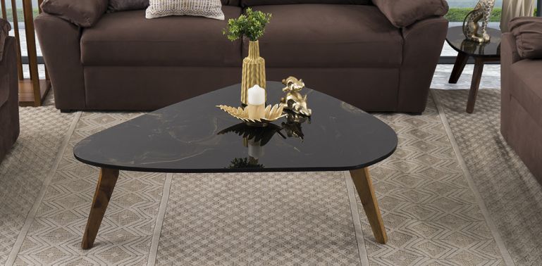 Mesa de Centro Stone Ark Dorado Grande